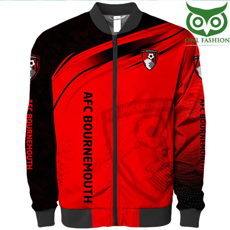 AFC Bournemouth Red Logo Bomber Jacket - Bluefink