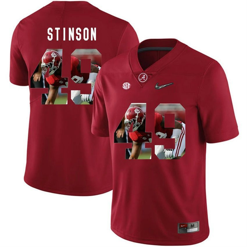 Alabama Crimson Tide Red Ed Stinson College Football Portrait Jersey ...