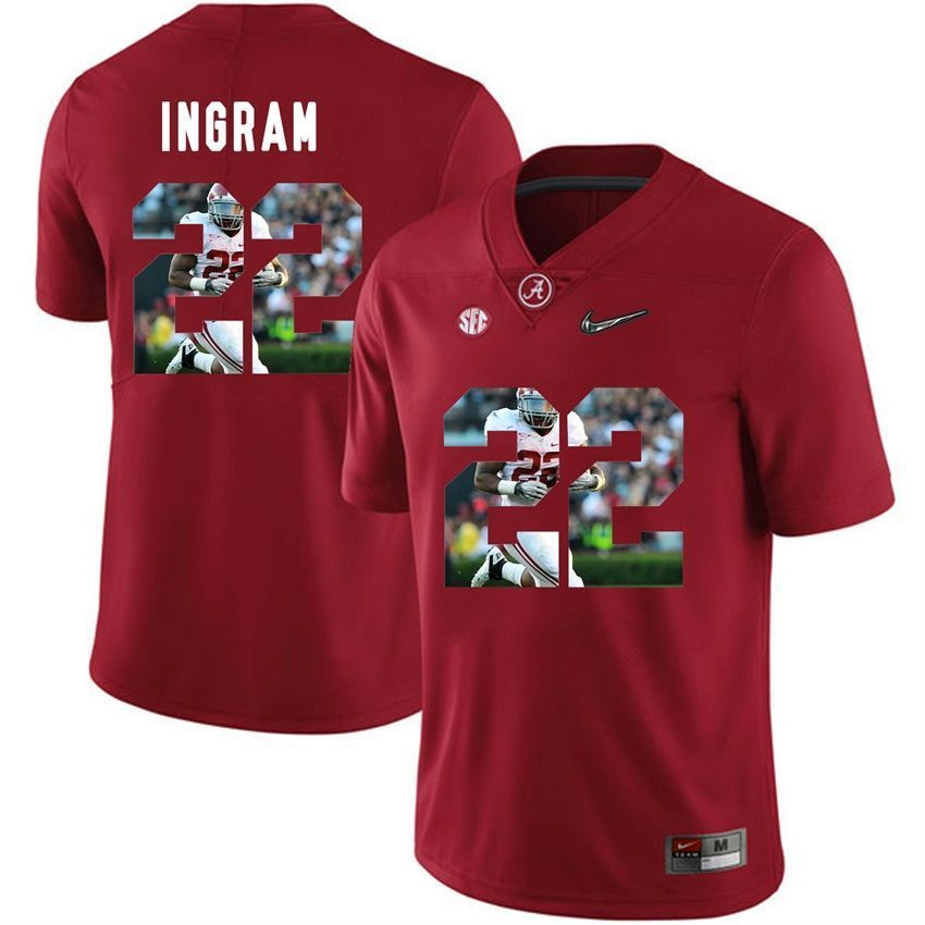 Alabama Crimson Tide Red Mark Ingram College Football Portrait Jersey ...
