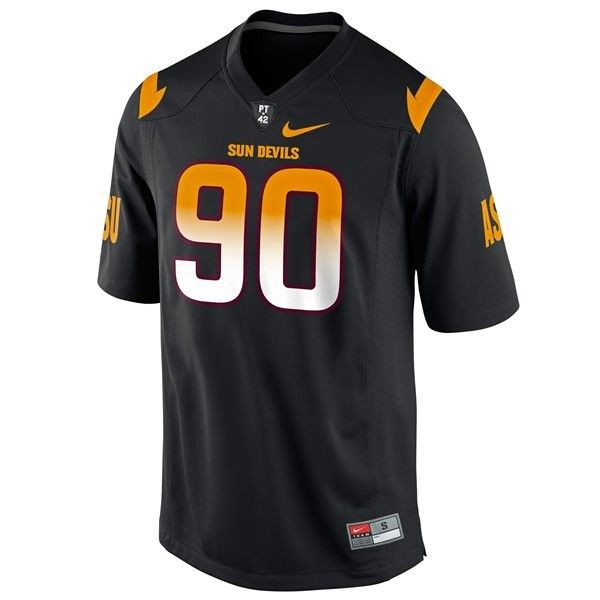 Arizona State Sun Devils #90 Will Sutton Black Football Jersey - Bluefink