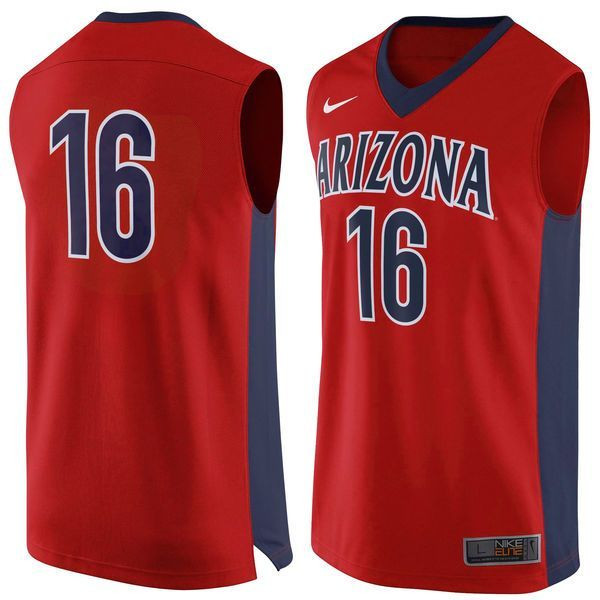 Arizona Wildcats #16 Red Basketball Jersey - Bluefink