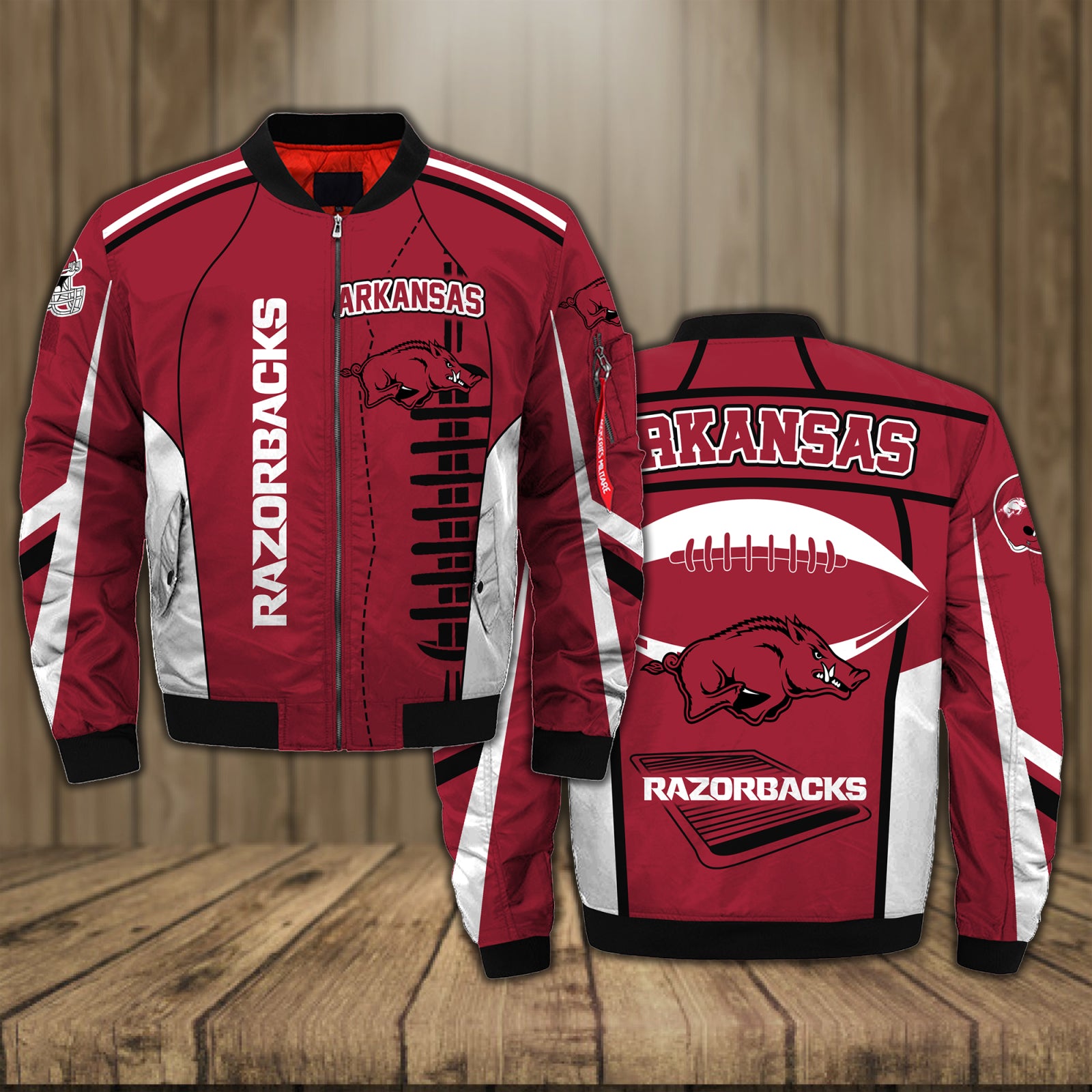 Arkansas Razorbacks Men's Jacket For Fans - Bluefink