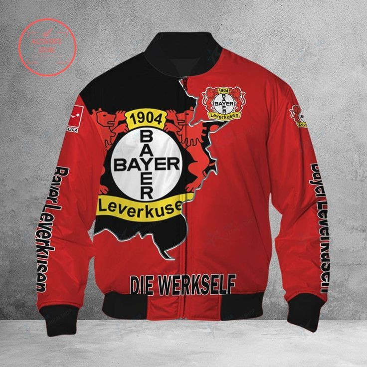 Bayer 04 Leverkusen Red Bomber Jacket - Bluefink