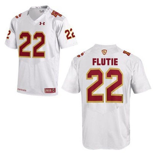 Boston College Eagles #22 Doug Flutie White Football Jersey - Bluefink