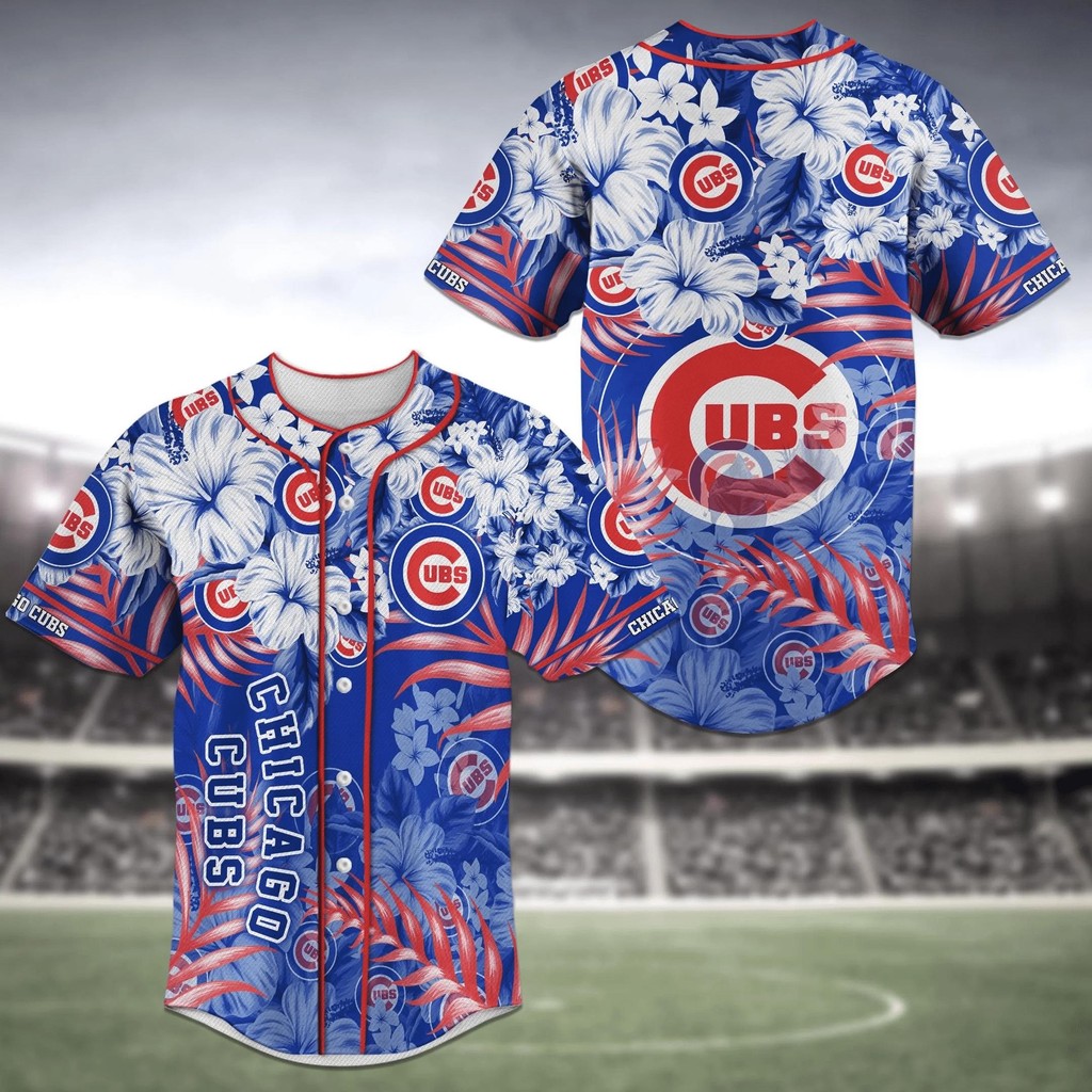 Chicago Cubs MLB Baseball Jersey Shirt Flower - Bluefink
