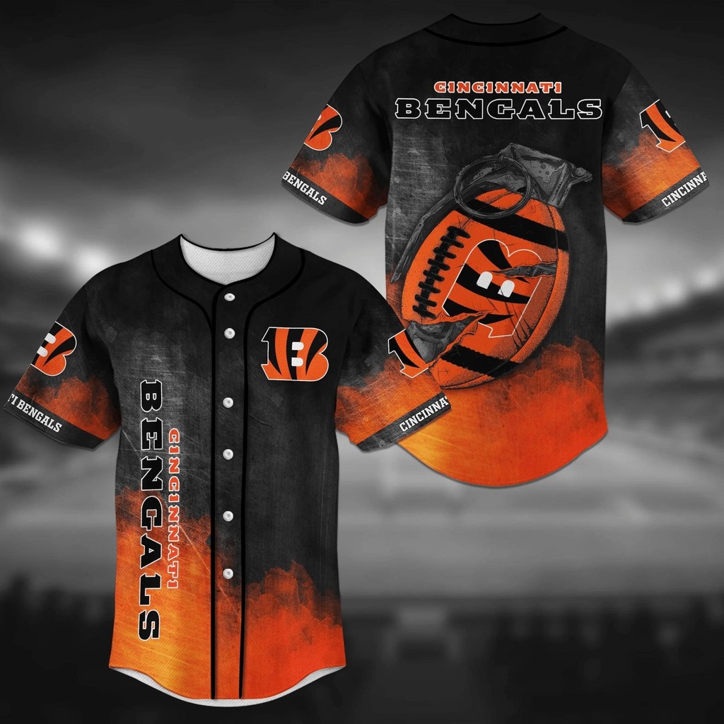 Cincinnati Bengals Baseball Jersey Shirt - NFL Sportswear for Fans ...