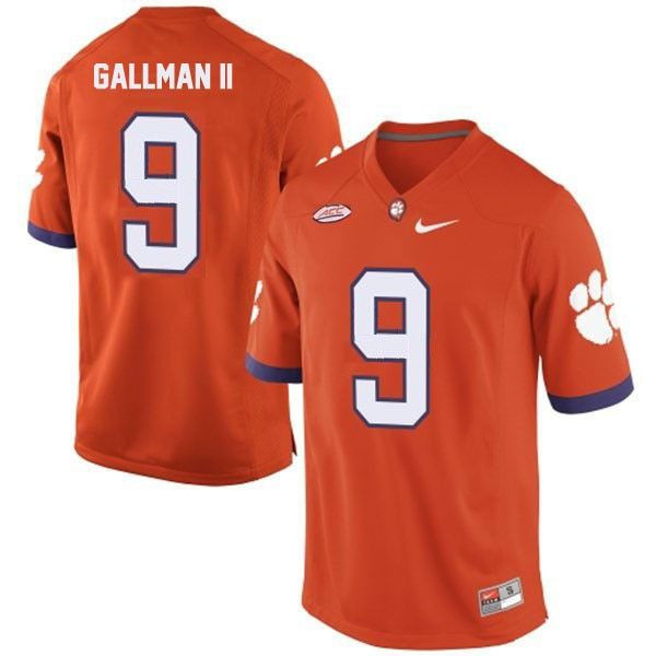 Clemson Tigers #9 Wayne Gallman II Orange Football Jersey - Bluefink