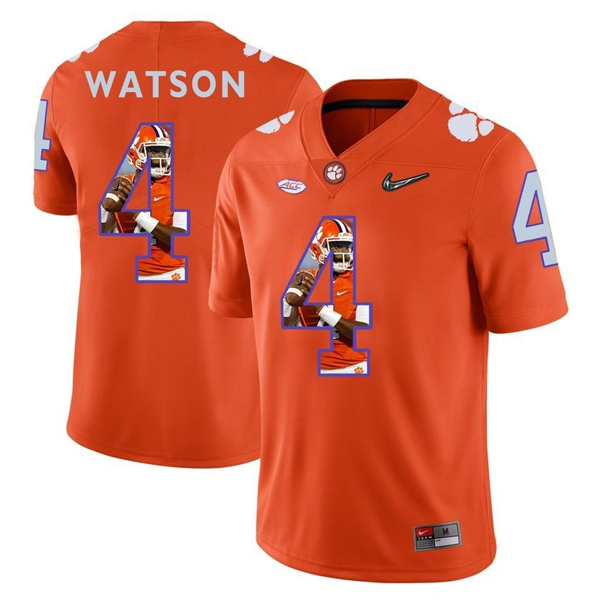 Clemson Tigers Orange DeShaun Watson College Football Portrait Jersey ...