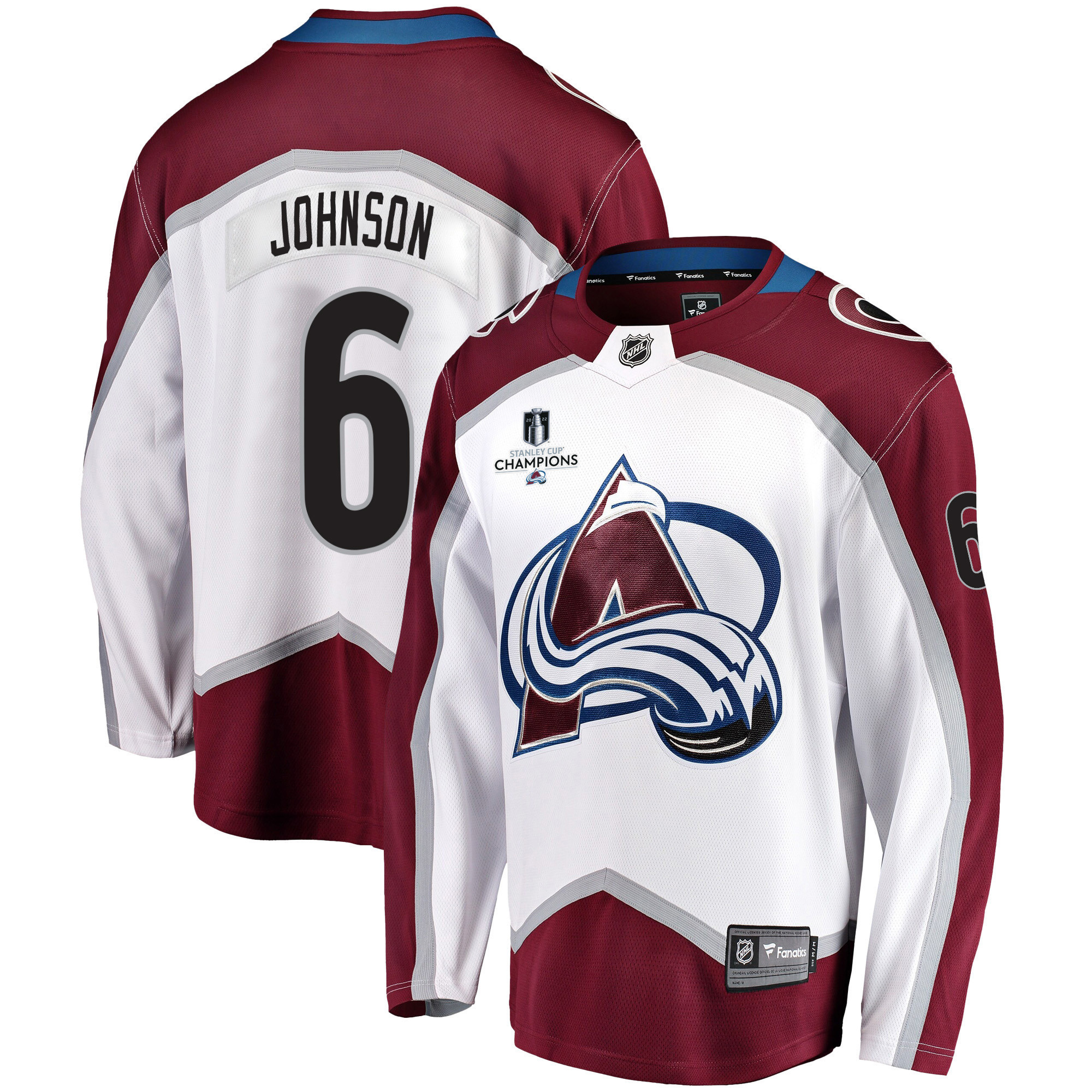 Colorado Avalanche Erik Johnson 6 Away 2022 Stanley Cup Champions ...