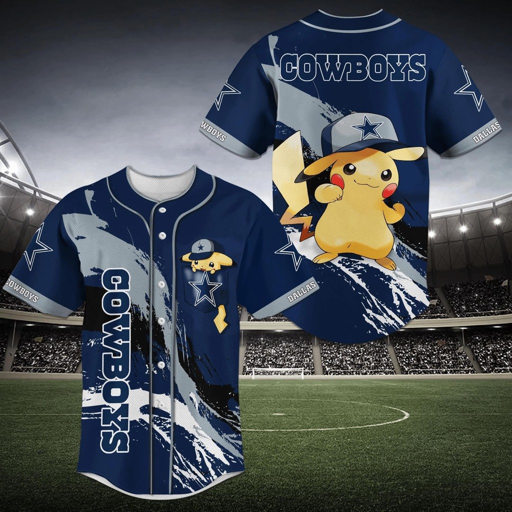 Dallas Cowboys NFL Baseball Jersey Shirt - Bluefink