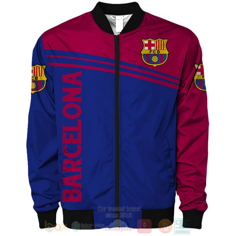 FC Barcelona Traditional Color Edition Bomber Jacket V3 - Bluefink