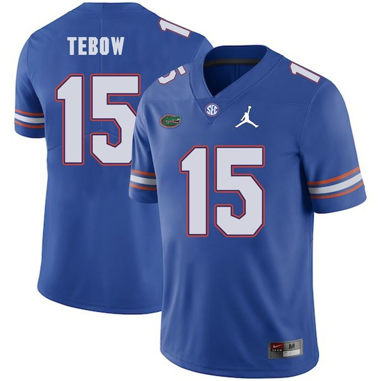 Florida Gators Royal Tim Tebow Jordan Brand Football Jersey - Bluefink