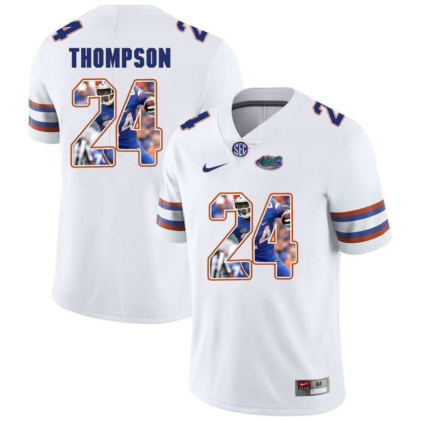 Florida Gators White Mark Thompson College Football Portrait Jersey ...