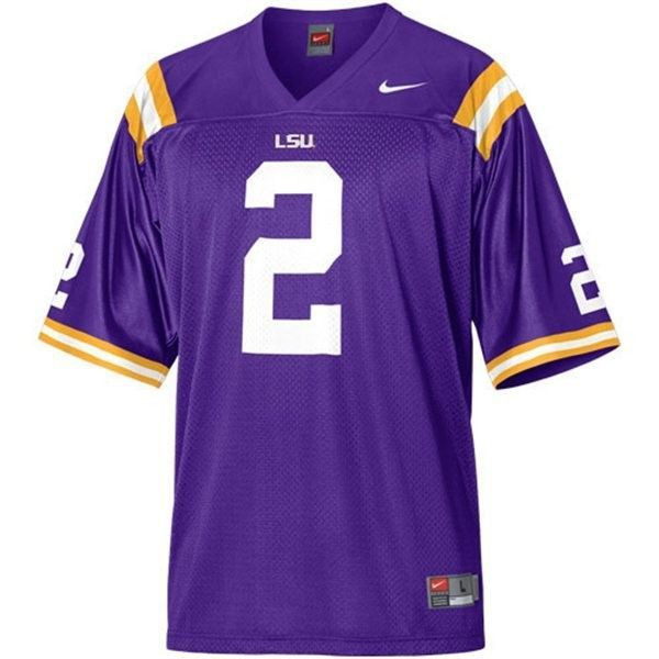 LSU Tigers #2 Rueben Randle Purple Football Jersey - Bluefink