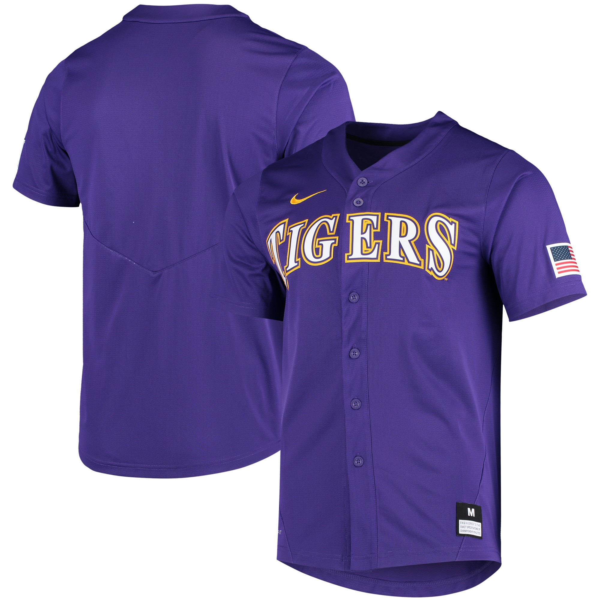 Lsu Tigers Vapor Untouchable Elite Replica Full Button Baseball Jersey ...