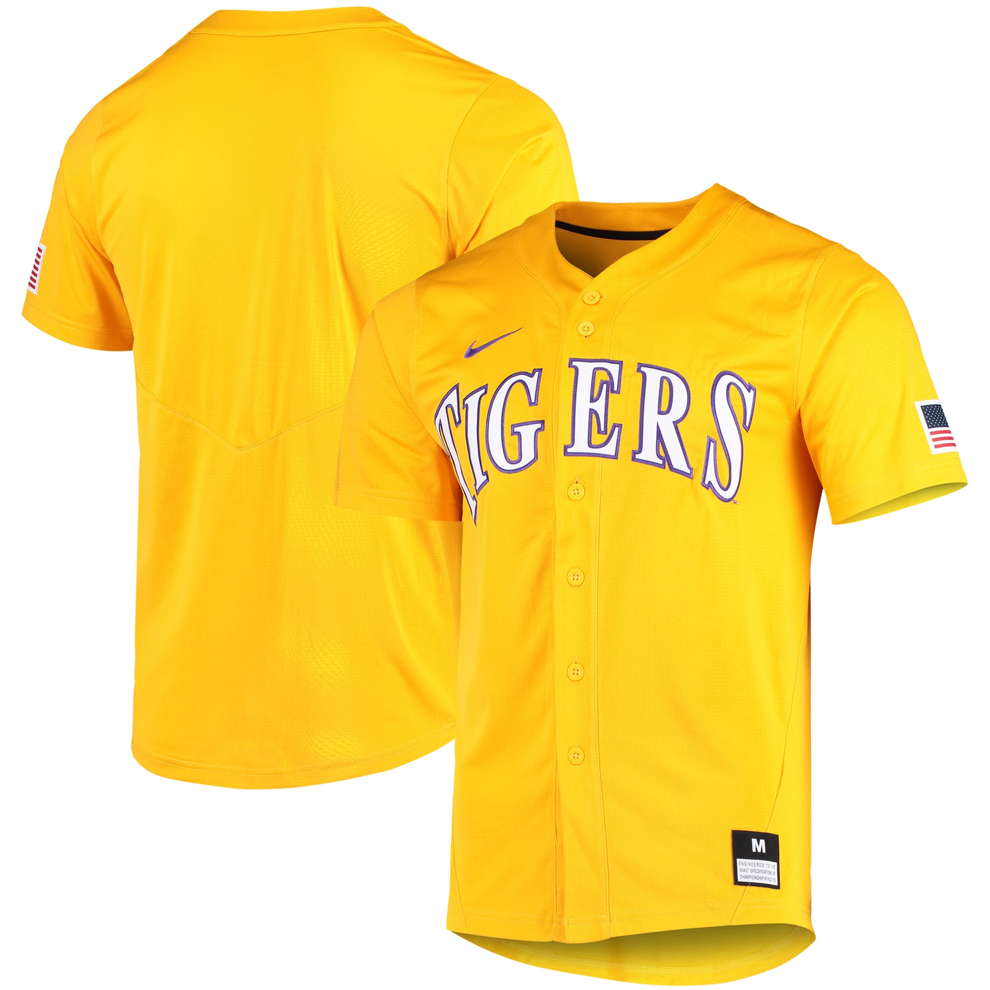 Lsu Tigers Vapor Untouchable Elite Replica Full-button Baseball Jersey ...