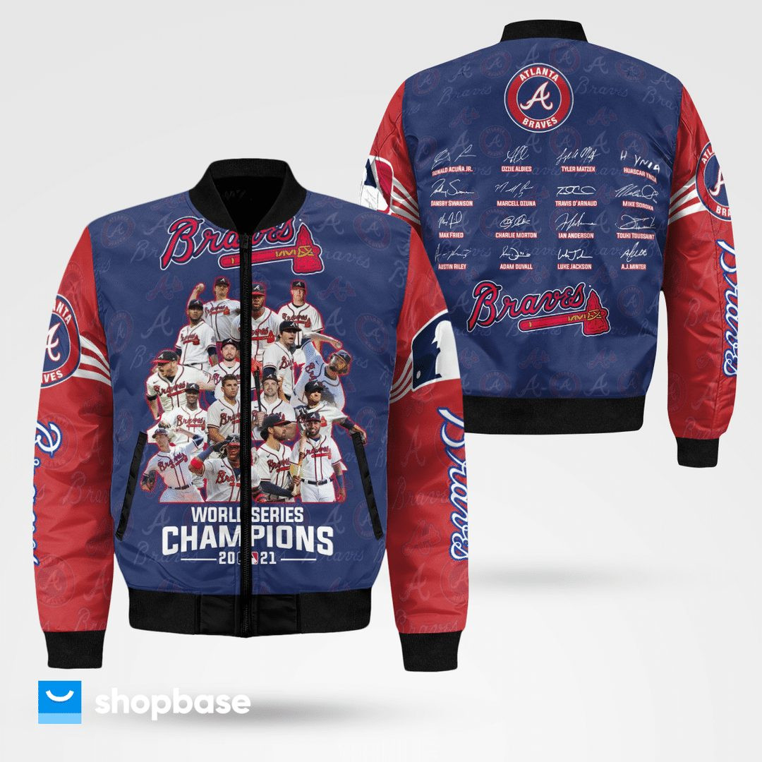 MLB Atlanta Braves Players Team Signatures 2021 World Series Champions ...