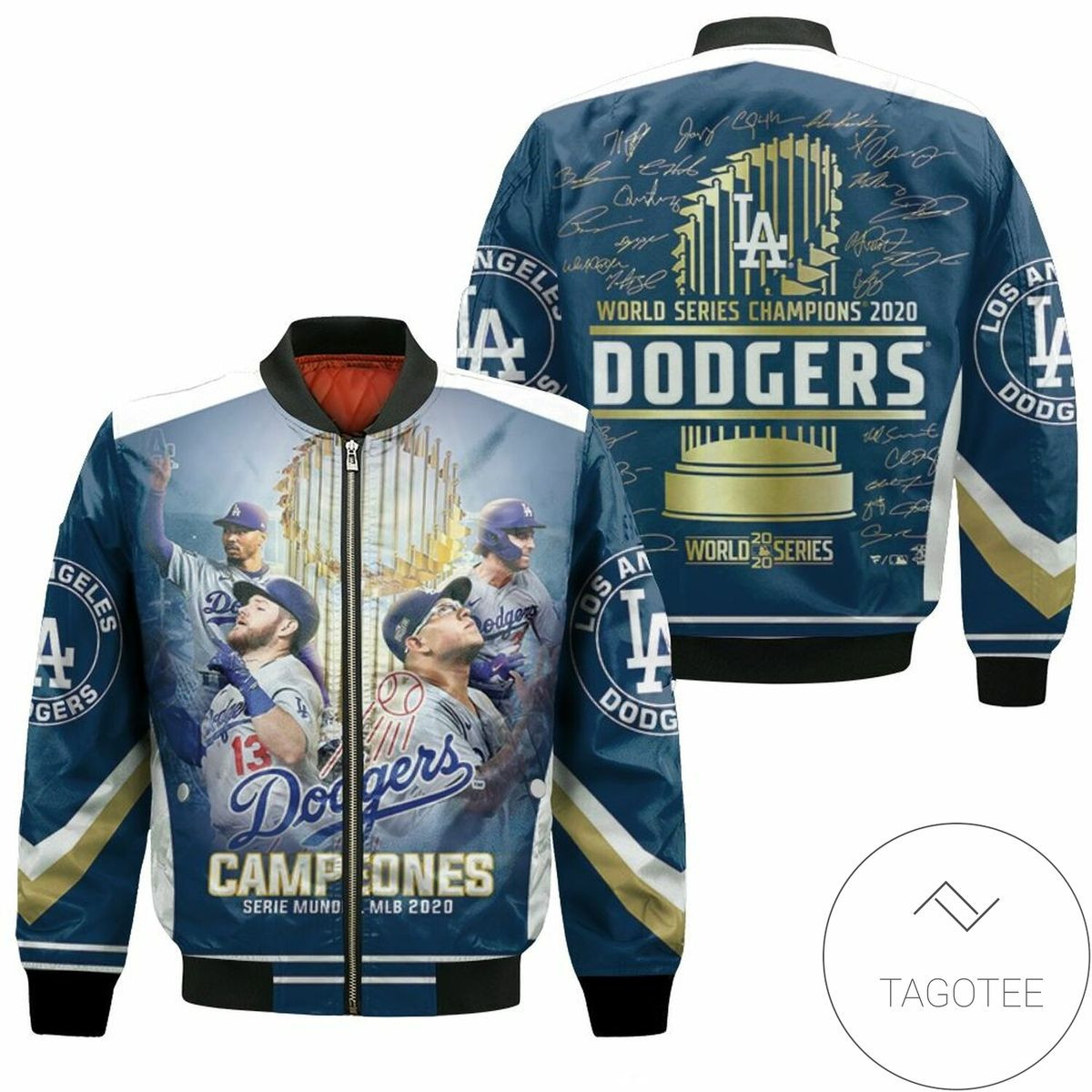 MLB Los Angeles Dodgers Bomber Jacket V5 - Bluefink