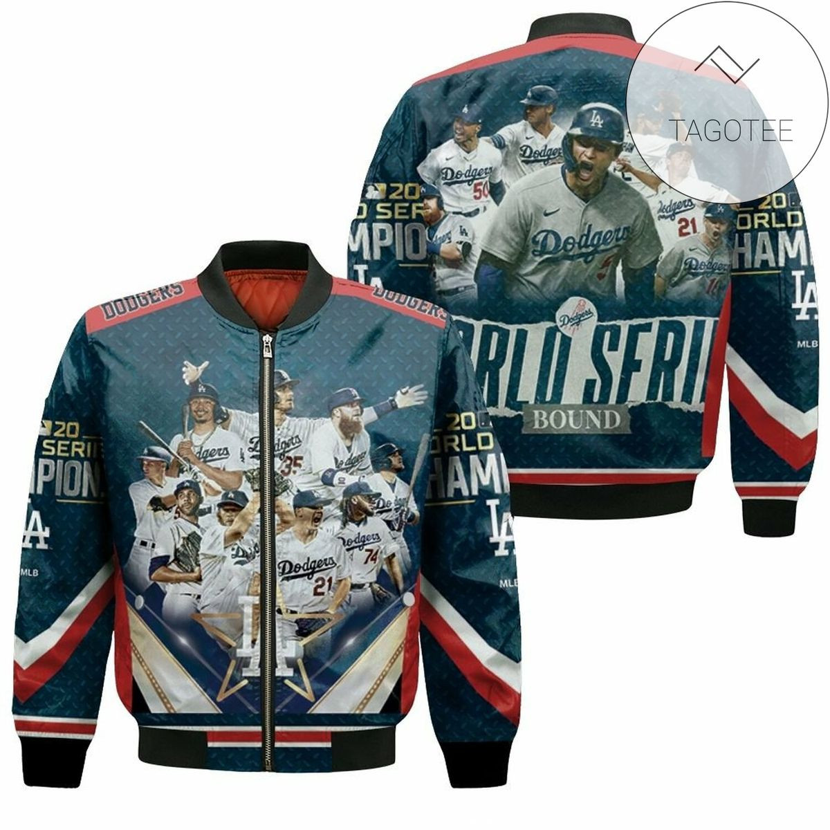 MLB Los Angeles Dodgers Bomber Jacket V8 - Bluefink