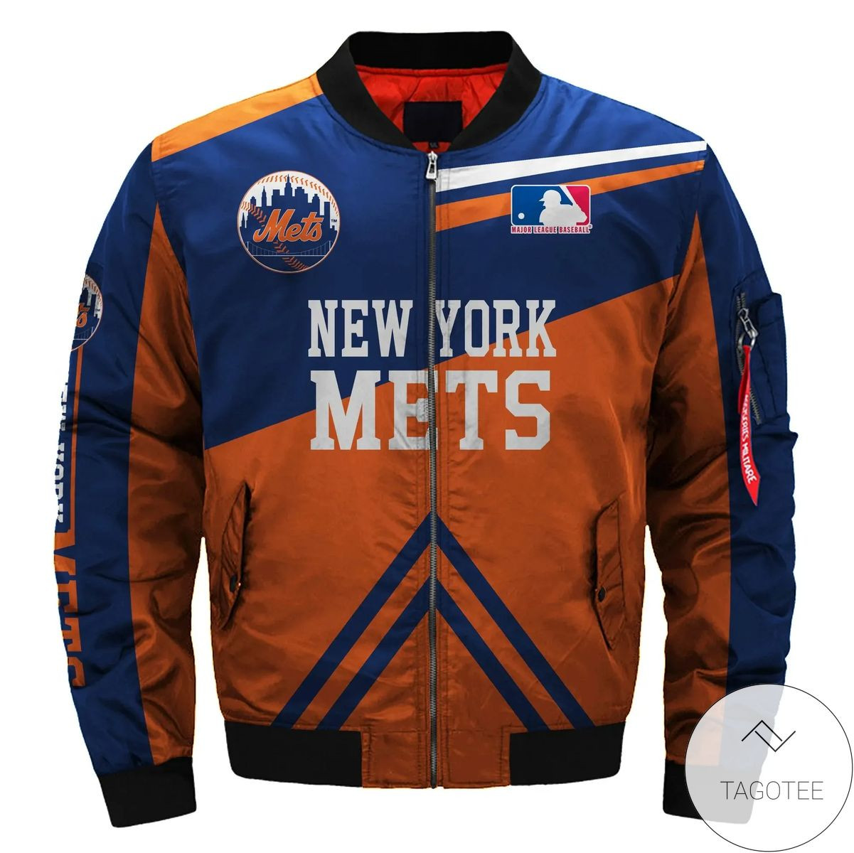 MLB New York Mets Bomber Jacket V3 - Bluefink