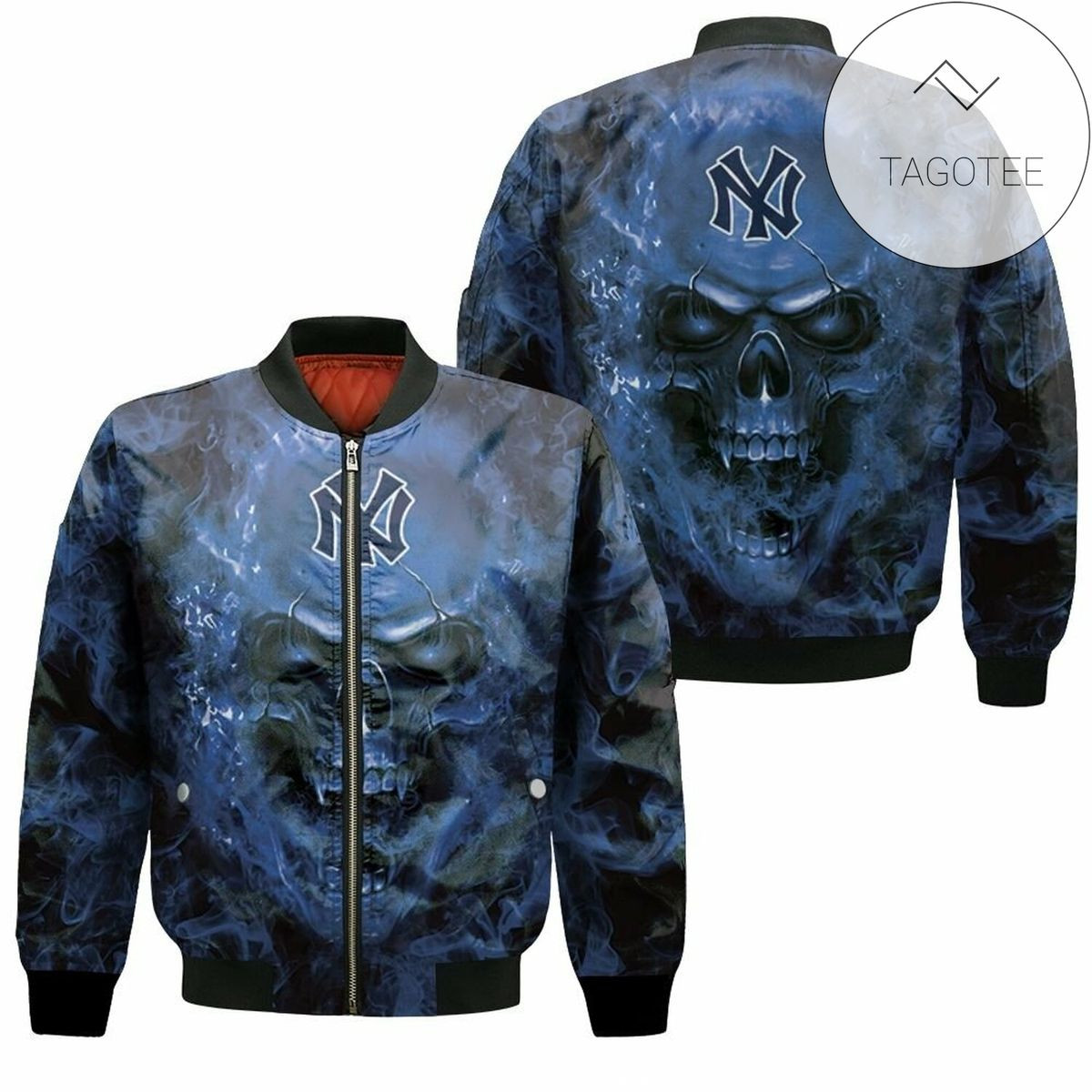 MLB New York Yankees Skull Bomber Jacket - Bluefink