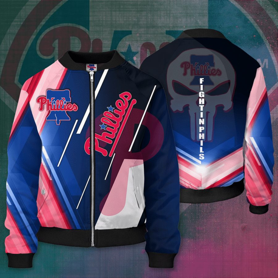 MLB Philadelphia Phillies Bomber Jacket V4 - Bluefink