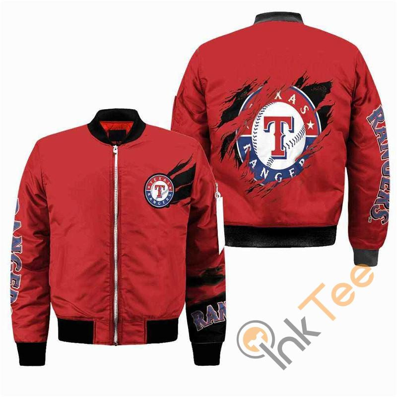 MLB Texas Rangers Red Bomber Jacket - Bluefink