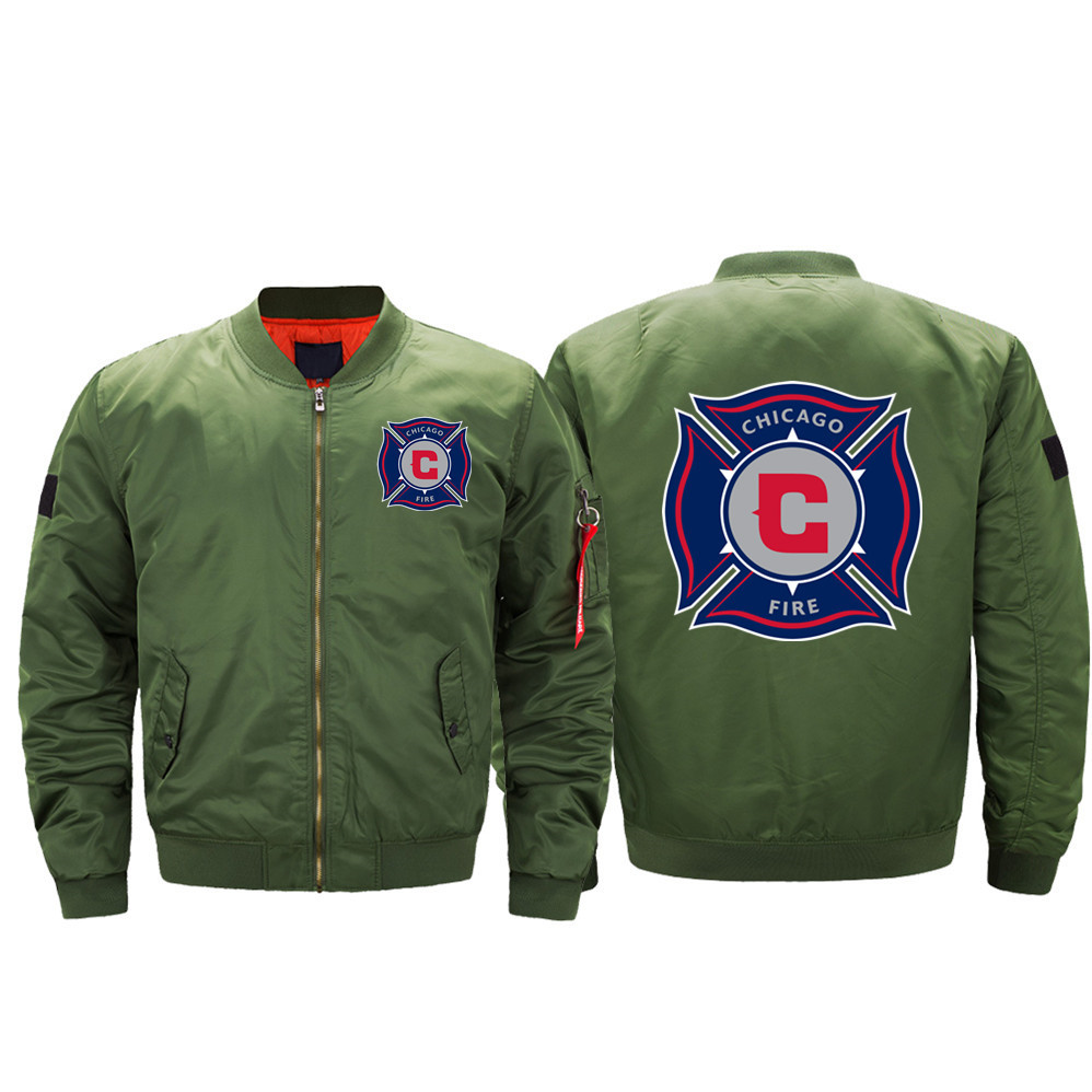 MLS Chicago Fire Green Bomber Jacket - Bluefink