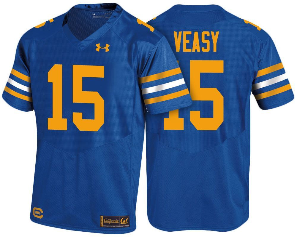 Male Cal Bears Royal Jordan Veasy NCAA Football Jersey - Bluefink