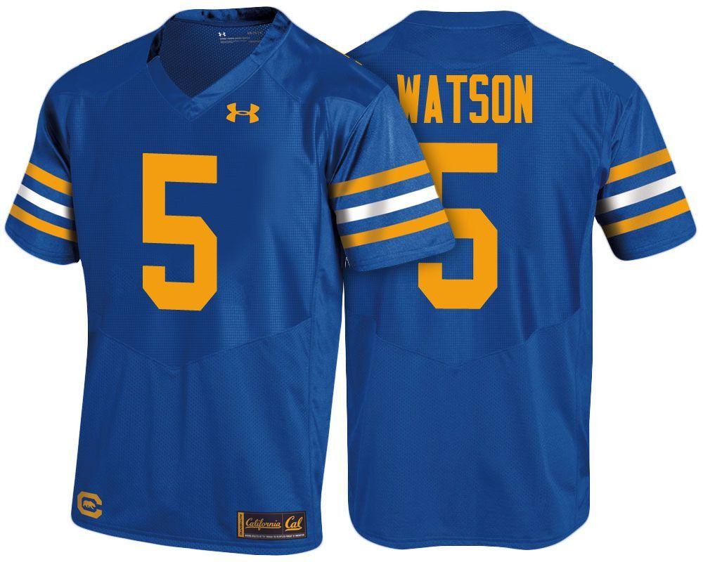 Male Cal Bears Royal Tre Watson NCAA Football Jersey - Bluefink