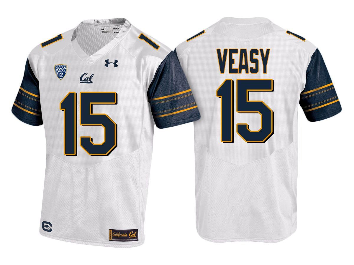 Male Cal Bears White Jordan Veasy PAC-12 College Football New-Season ...