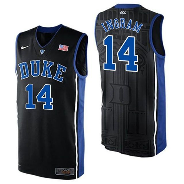 Male Duke Blue Devils Black Brandon Ingram College Basketball Jersey ...