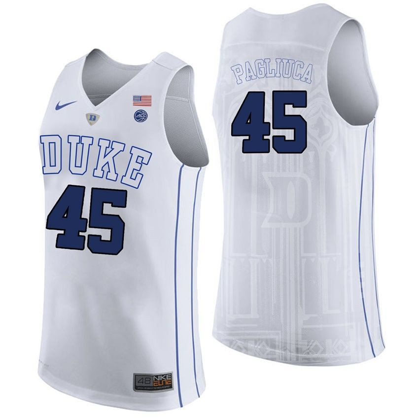 Male Duke Blue Devils White Nick Pagliuca College Basketball ...
