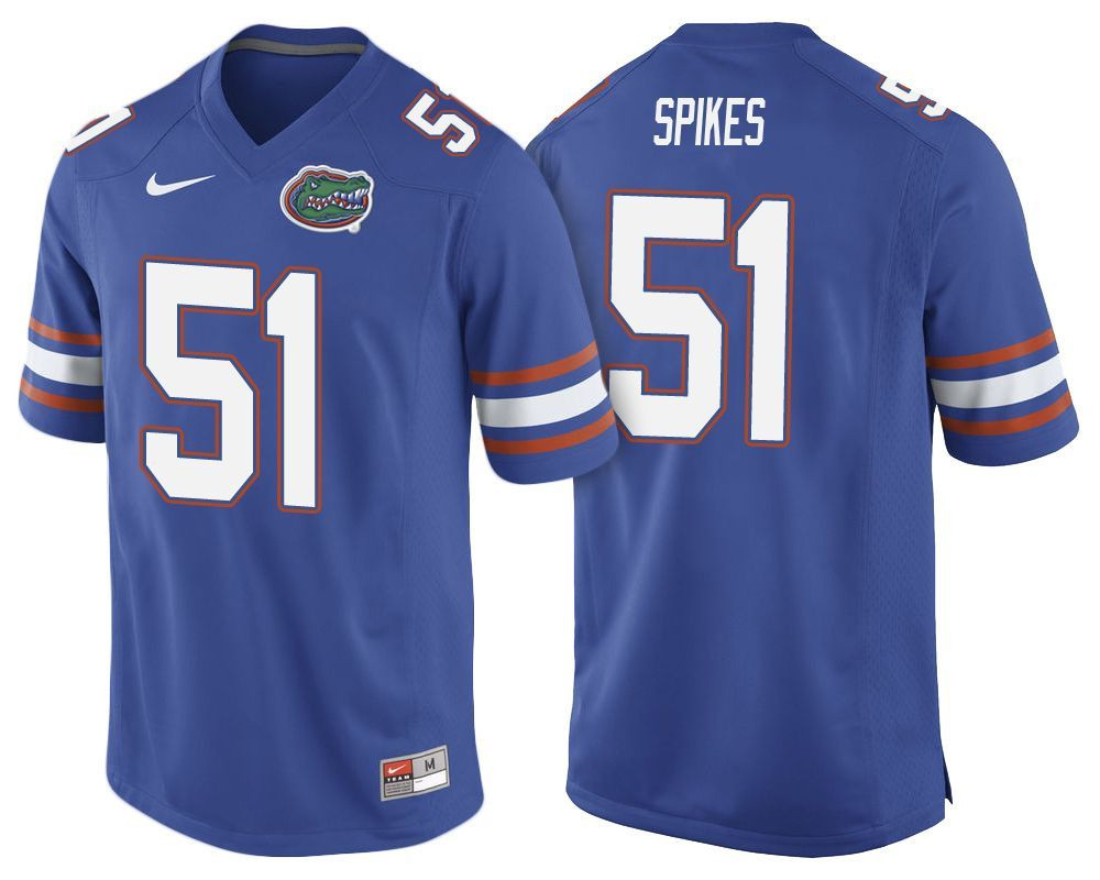 Male Florida Gators Royal Brandon Spikes NCAA Football Jersey - Bluefink