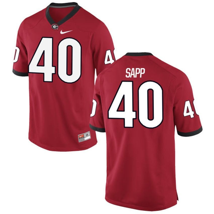 Male Georgia Bulldogs Red Theron Sapp NCAA Alumni Football Game Jersey ...