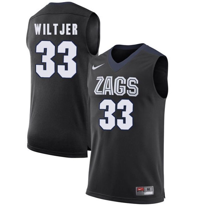 Male Gonzaga Bulldogs Black Kyle Wiltjer NCAA College Basketball Jersey ...