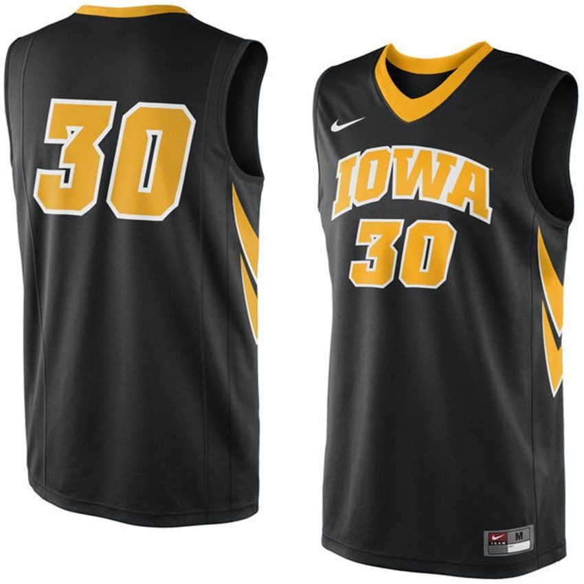 Male Iowa Hawkeyes Black NCAA Basketball Premier Tank Top Jersey - Bluefink