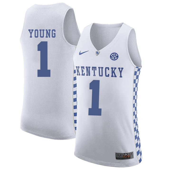 Male Kentucky Wildcats White James Young NCAA Basketball Jersey - Bluefink
