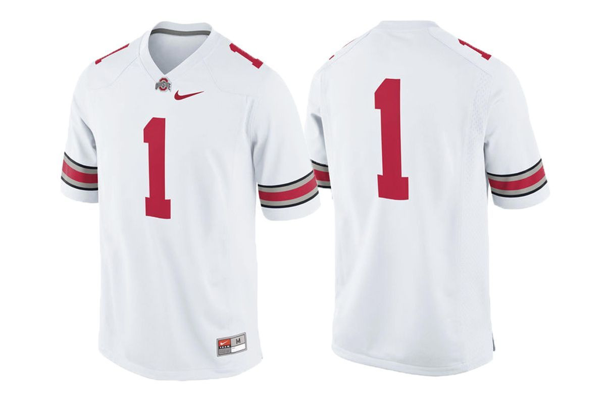 Male Ohio State Buckeyes White College Football Game Performance Jersey ...