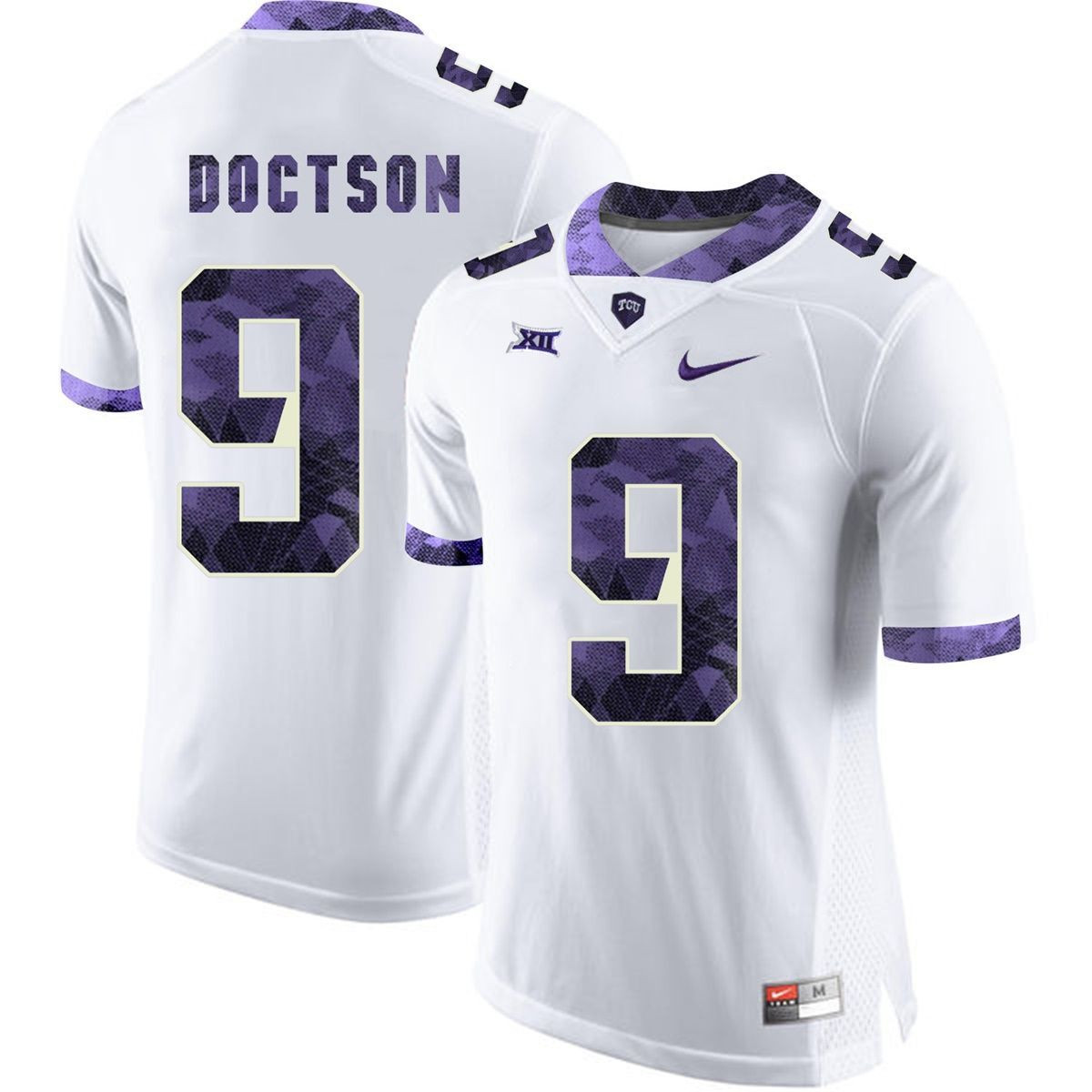 Male TCU Horned Frogs White Josh Doctson College Football Jersey - Bluefink