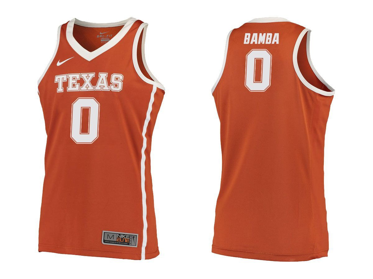 Male Texas Longhorns Orange Mohamed Bamba College Basketball Jersey ...