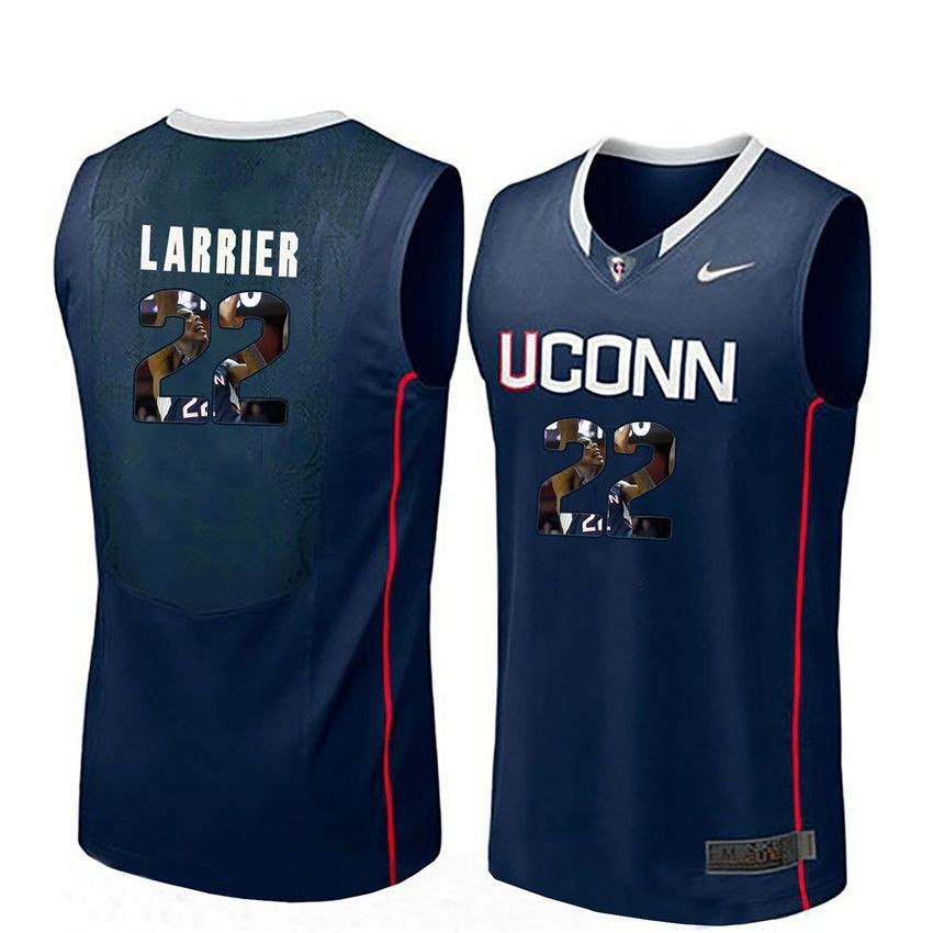 Male Uconn Huskies Navy Terry Larrier College Basketball Portrait ...