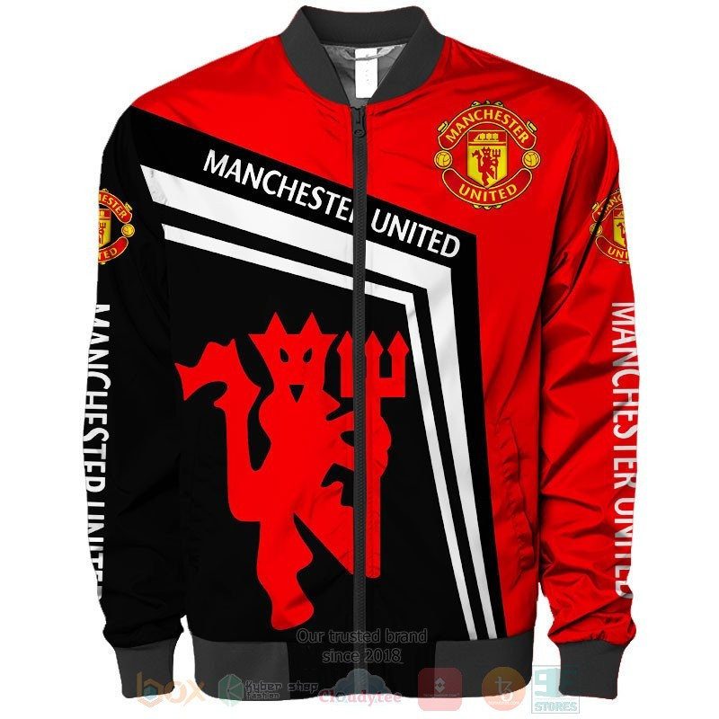 Manchester United Red Black Bomber Jacket V5 - Bluefink