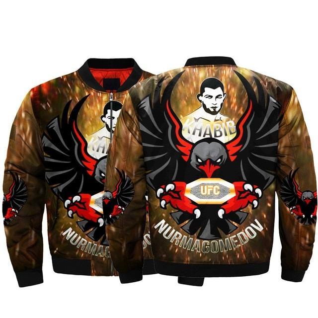 Men Bomber Jackets 3D Khabib Nurmagomedov The Eagle Russian UFC Jacket ...
