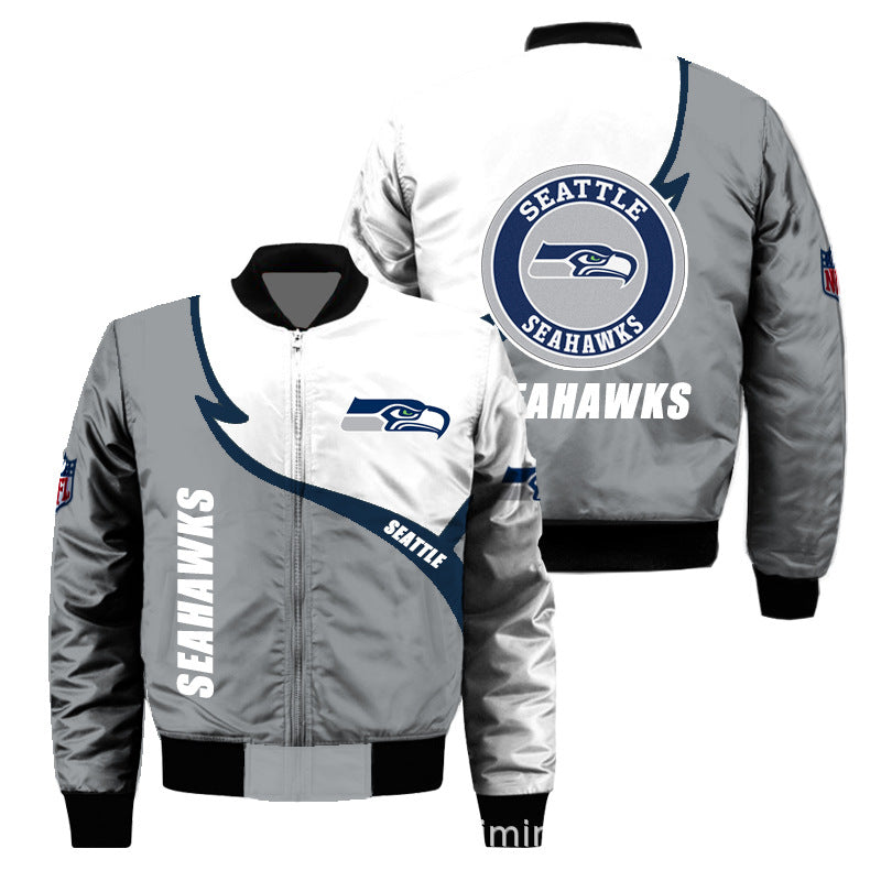 Men’s Seattle Seahawks Full-Zip Jacket 3D - Bluefink