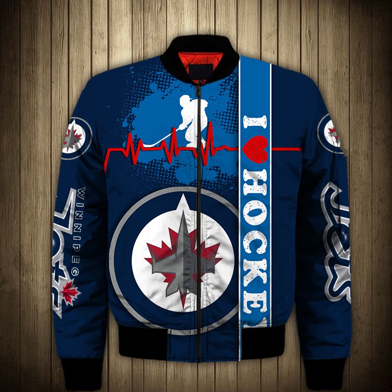 Men's Winnipeg Jets Jacket 3D - Bluefink