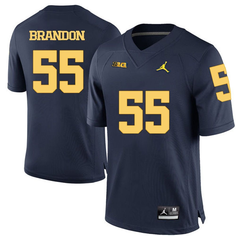 Michigan Wolverines Navy Blue Brandon Graham Football Jersey - Bluefink