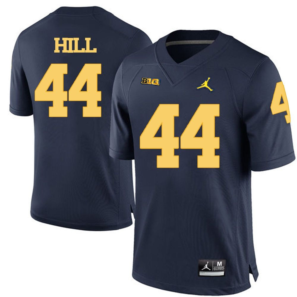 Michigan Wolverines Navy Blue Delano Hill Football Jersey - Bluefink