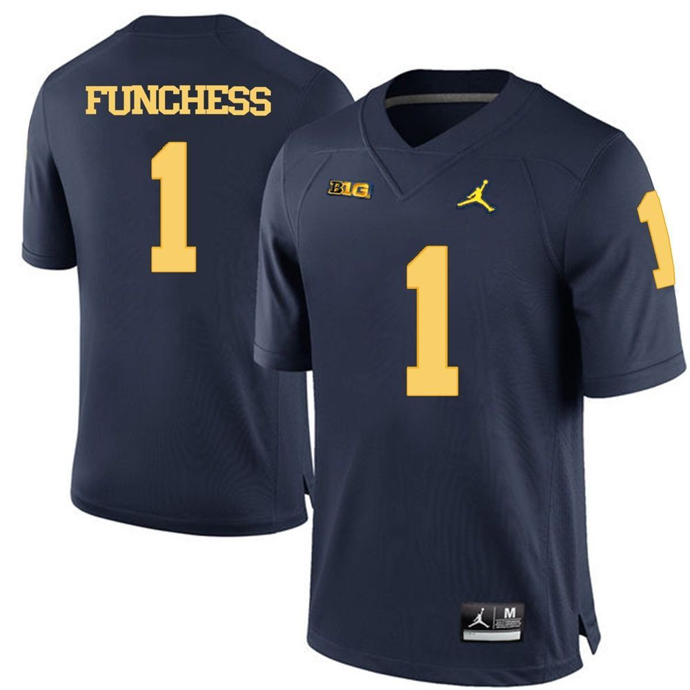 Michigan Wolverines Navy Blue Devin Funchess Football Jersey - Bluefink