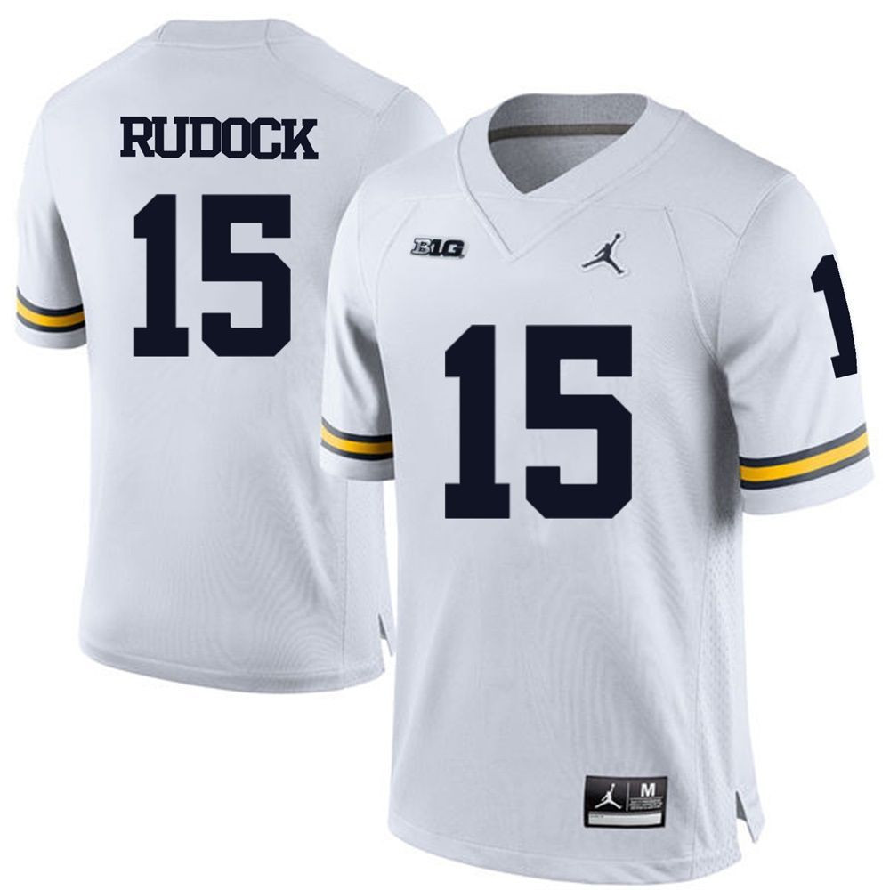 Michigan Wolverines White Jake Rudock Football Jersey - Bluefink